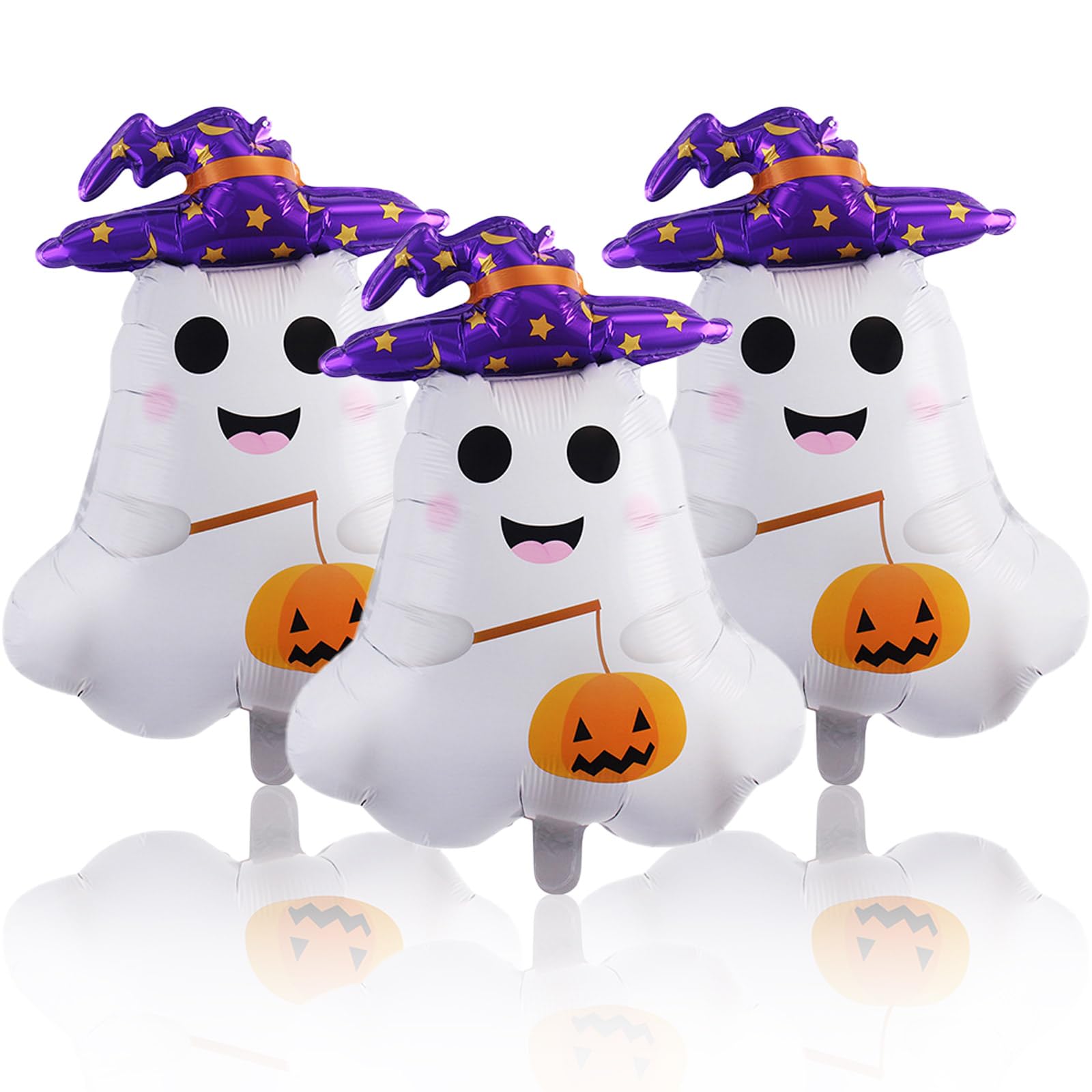 Amazon.com: Ghost Balloon Halloween Balloons Purple Hat Ghost Balloons ...