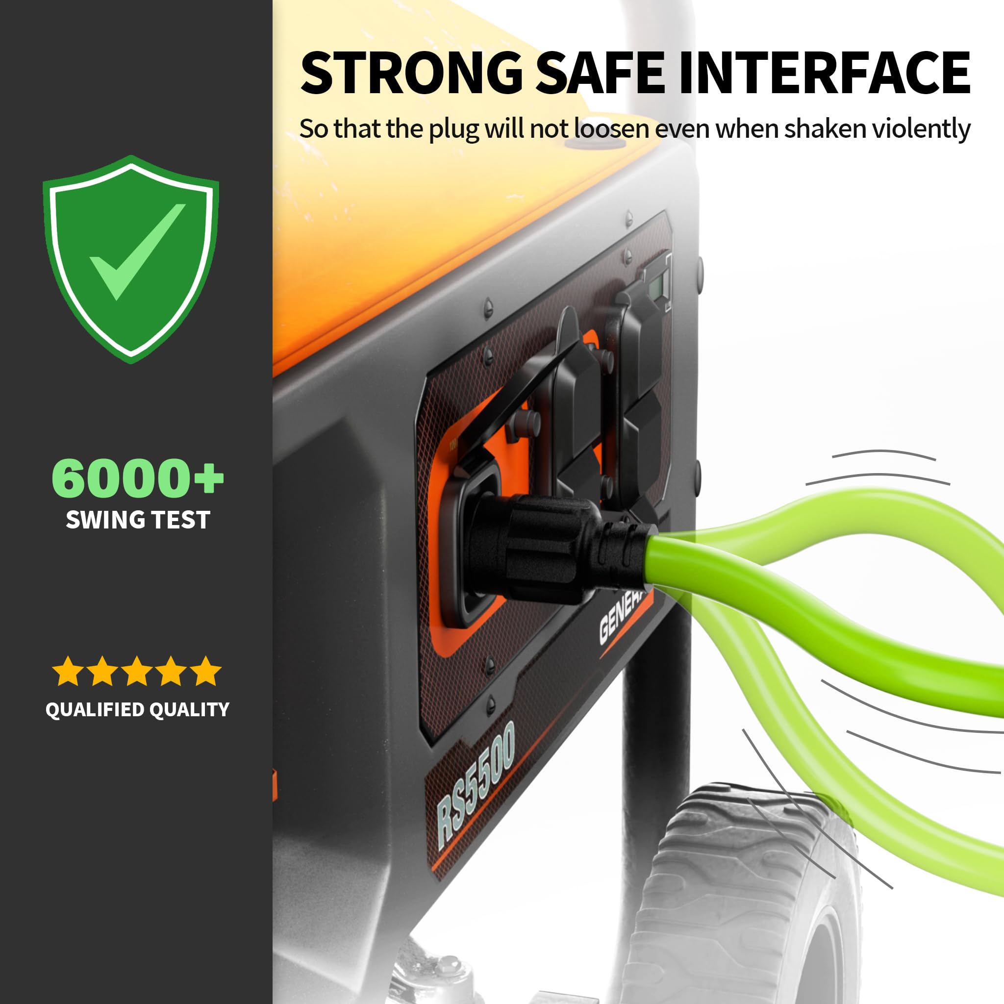 Snapklik.com : POWGRN 25Feet 30 Amp Generator Extension Cord 4 Prong ...