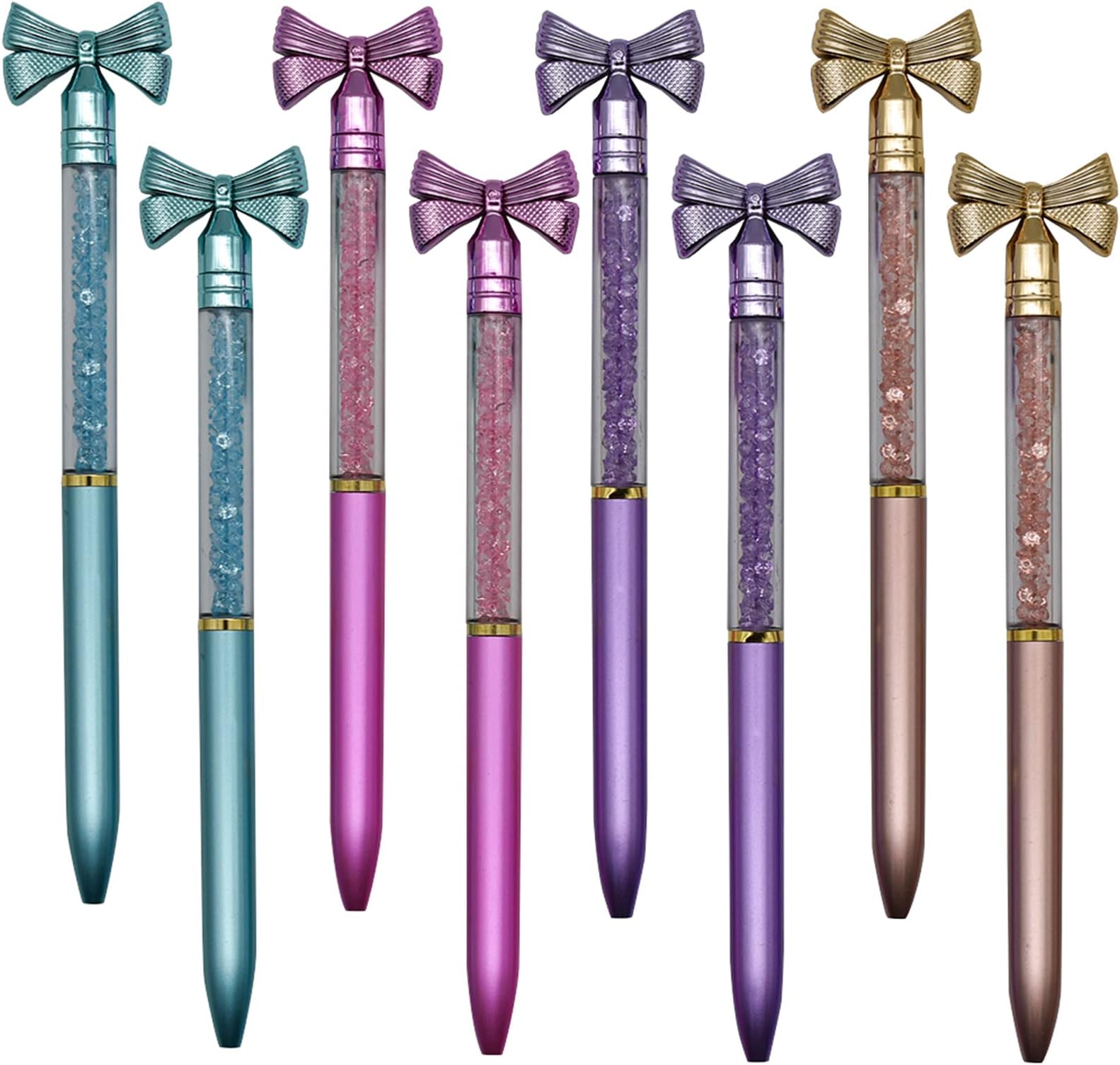 Amazon.com : Meyaus 3 Pieces Bow Decoration Twist Metal Ballpoint Pen ...