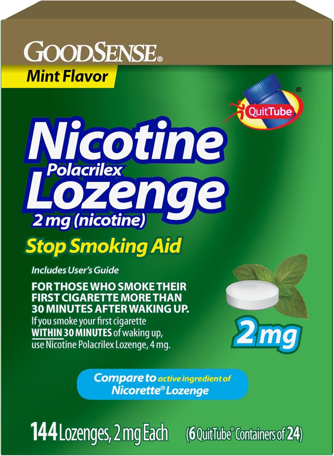 Amazon.com: GoodSense Nicotine Polacrilex Lozenge 2 mg (Nicotine), Stop ...