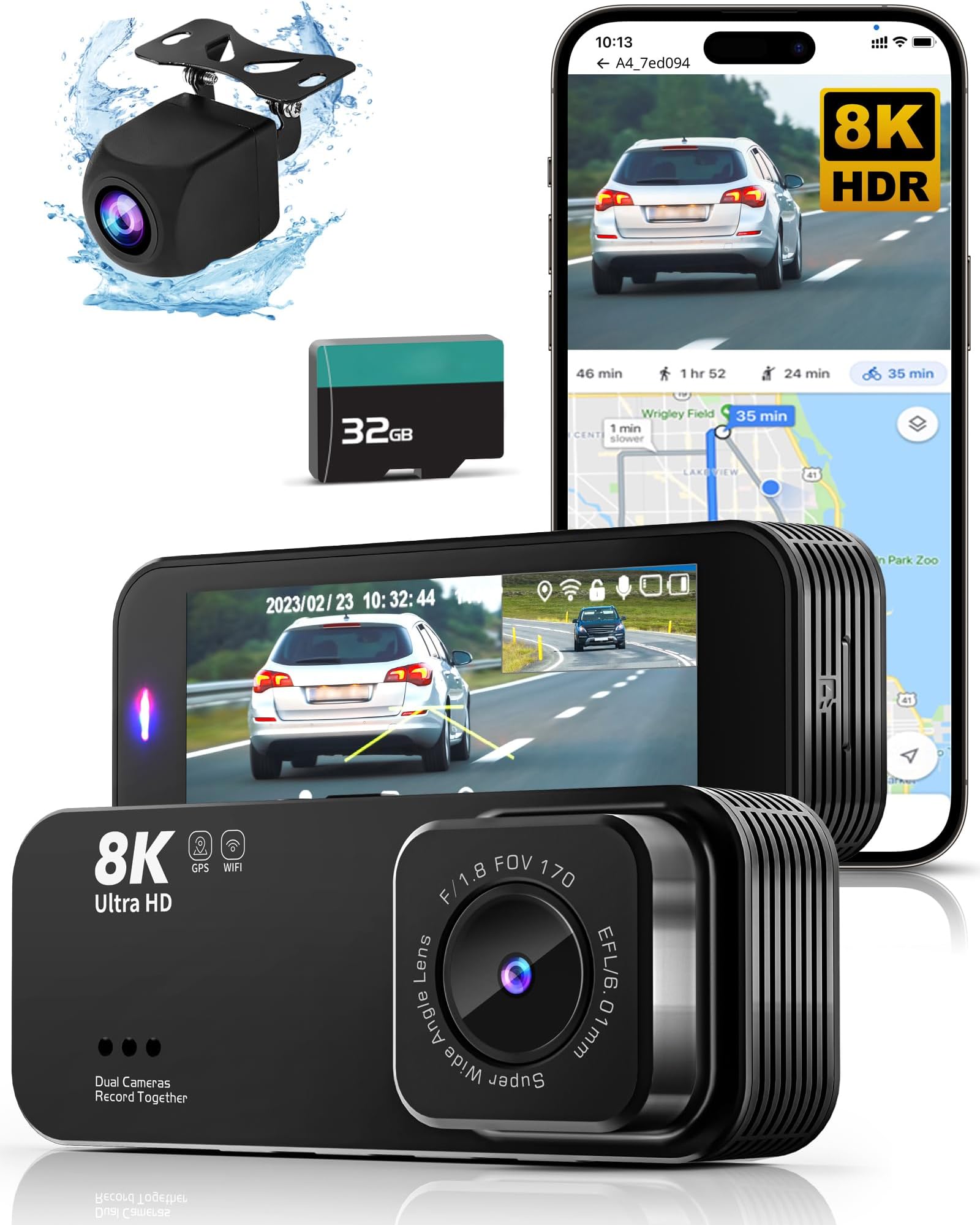 Amazon.com: Dash Cam Front and Inside, 4G WiFi ADAS, Remote Monitor ...