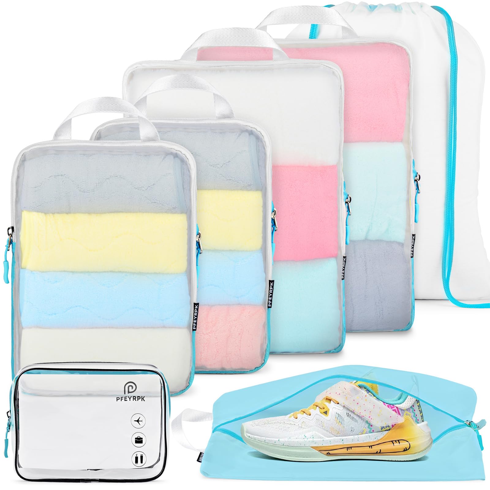 Snapklik.com : PFEYRPK Compression Packing Cubes For Suitcase ...