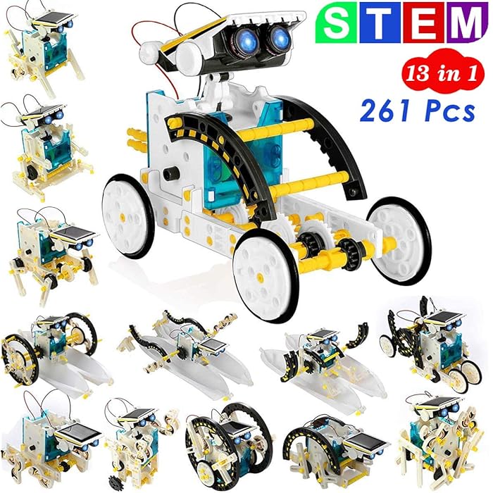 Buy Kuorle 13-in-1 Robot Kit Solar Robot Creation Toy,261 Pieces ...