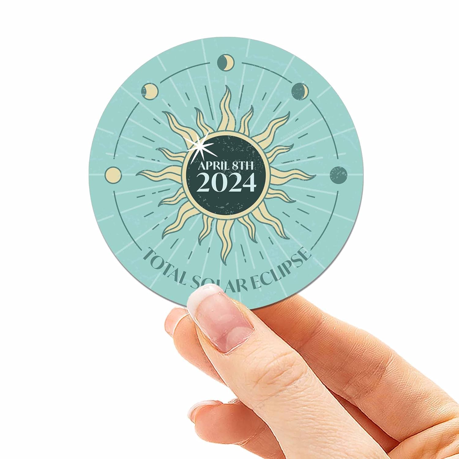 Amazon.com: 2024 Eclipse Sticker for Laptop, Mint Green April 8 Total ...