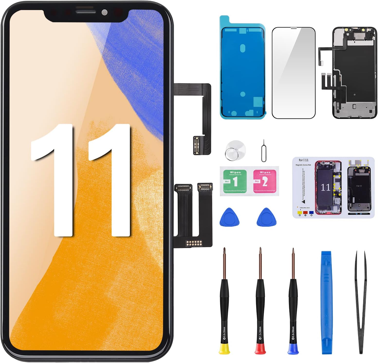 Amazon.com: DGSCSMY for iPhone 11 Screen Replacement with Front Speaker ...