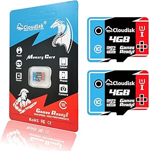 Cloudisk 2Pack Micro SD Card 4GB U1 Class 10 Micro SDHC High Speed ...