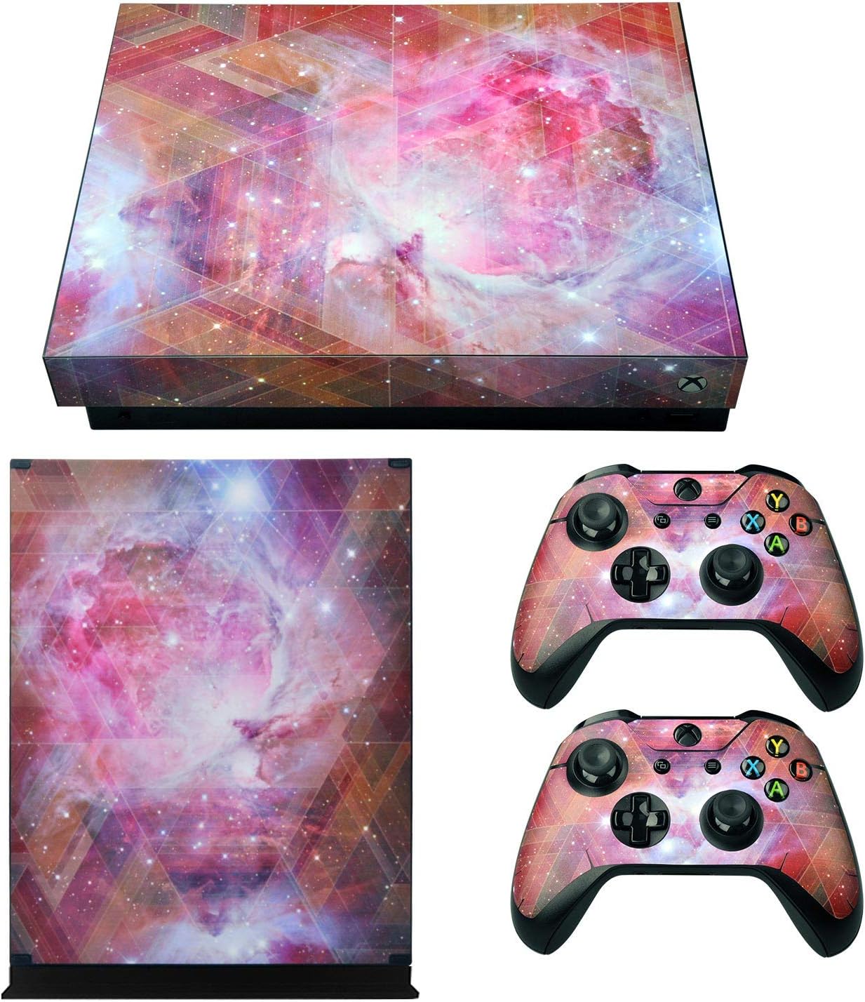 eXtremeRate Full Set Faceplates Skin Stickers for Xbox One X Console ...