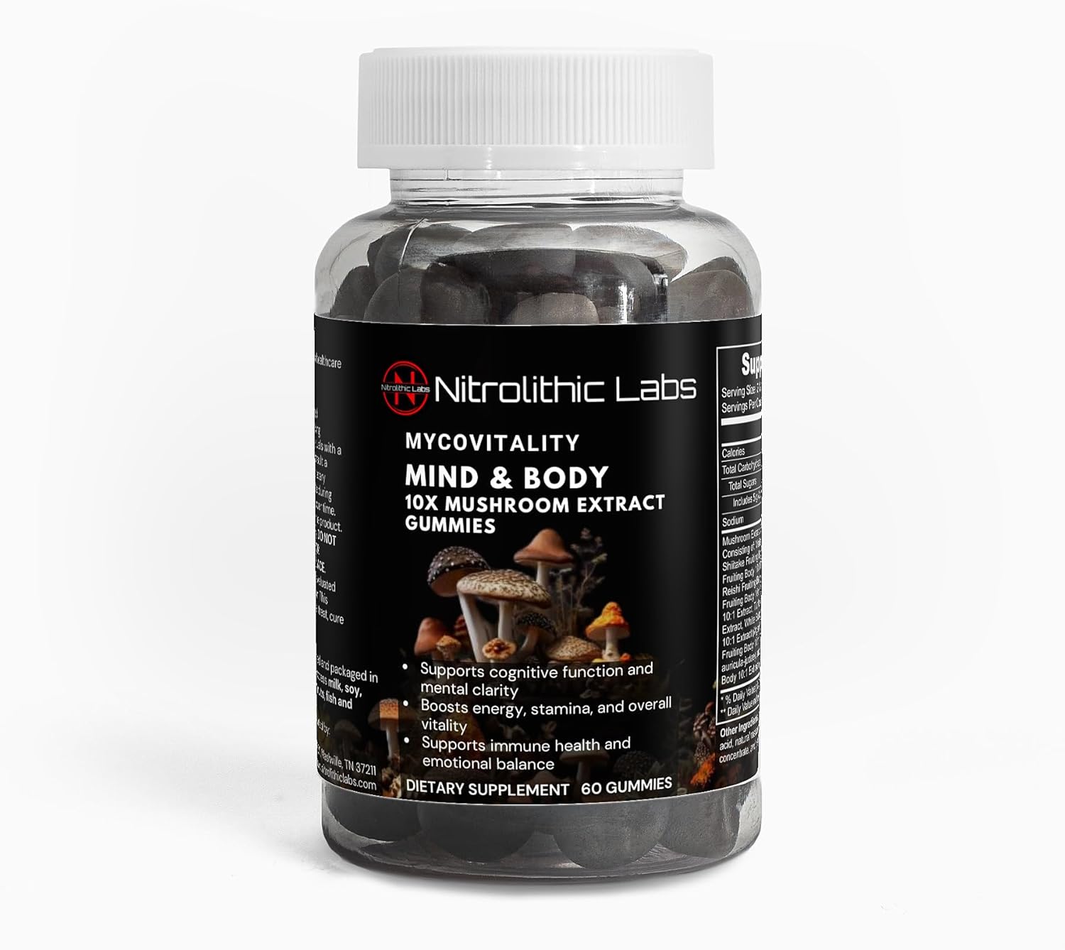 Amazon.com: Nitrolithic Labs Mushroom Gummies - 10x Mushroom Supplement ...