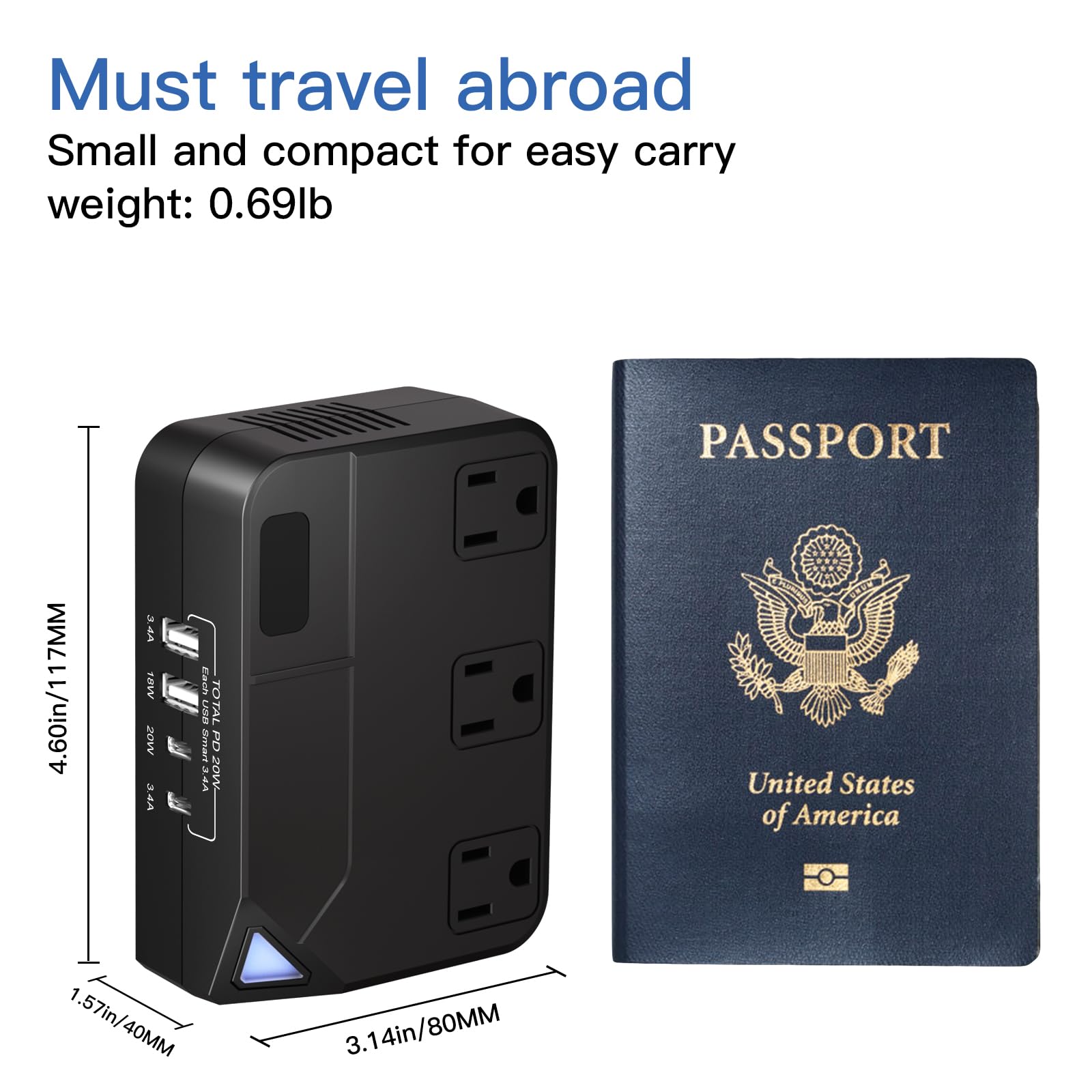 Snapklik.com : Universal 100V-220V Travel Converter, 250W Travel ...