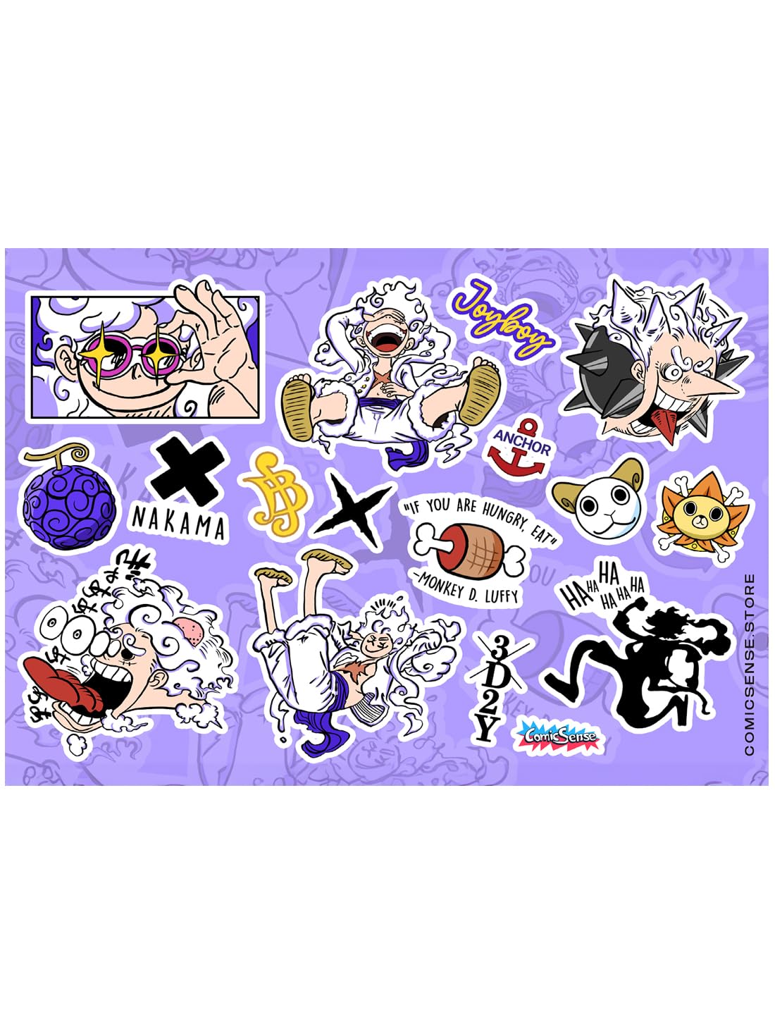One Piece Anime Joyboy Sticker Pack Strong Adhesive Matte Laminated ...