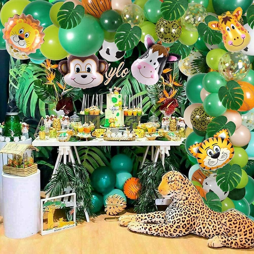 Jungle Safari Party Balloons Decorations Garland, Lion King Tiger ...