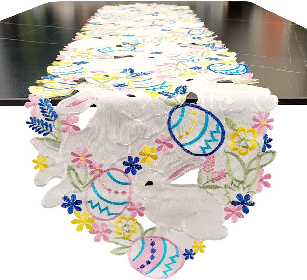 Amazon.com: LeLehome Easter Spring Table Runner 14" X 69", Colorful ...