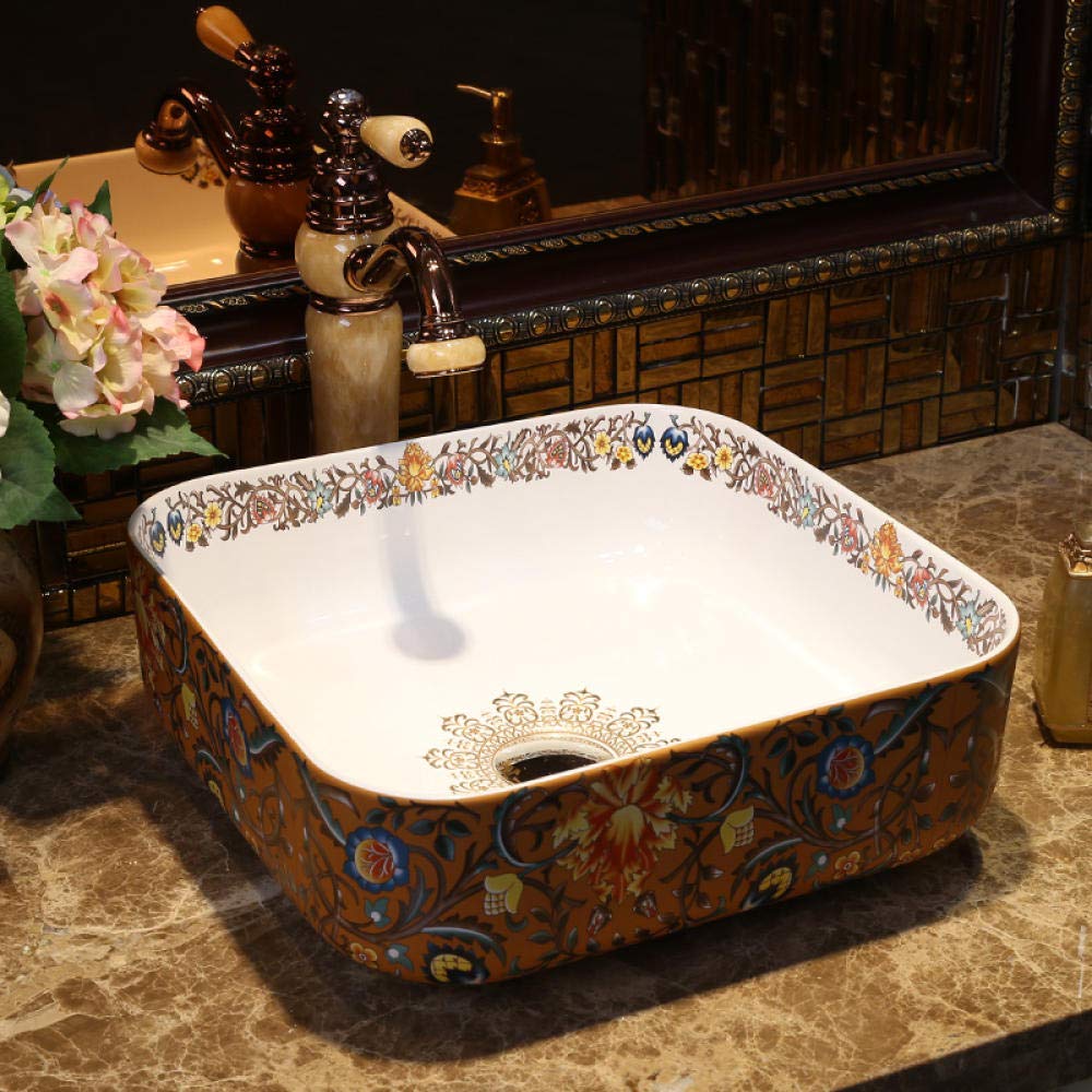 Buy DWSS Countertop Basin Bathroom ceramic above counter basin, counter ...
