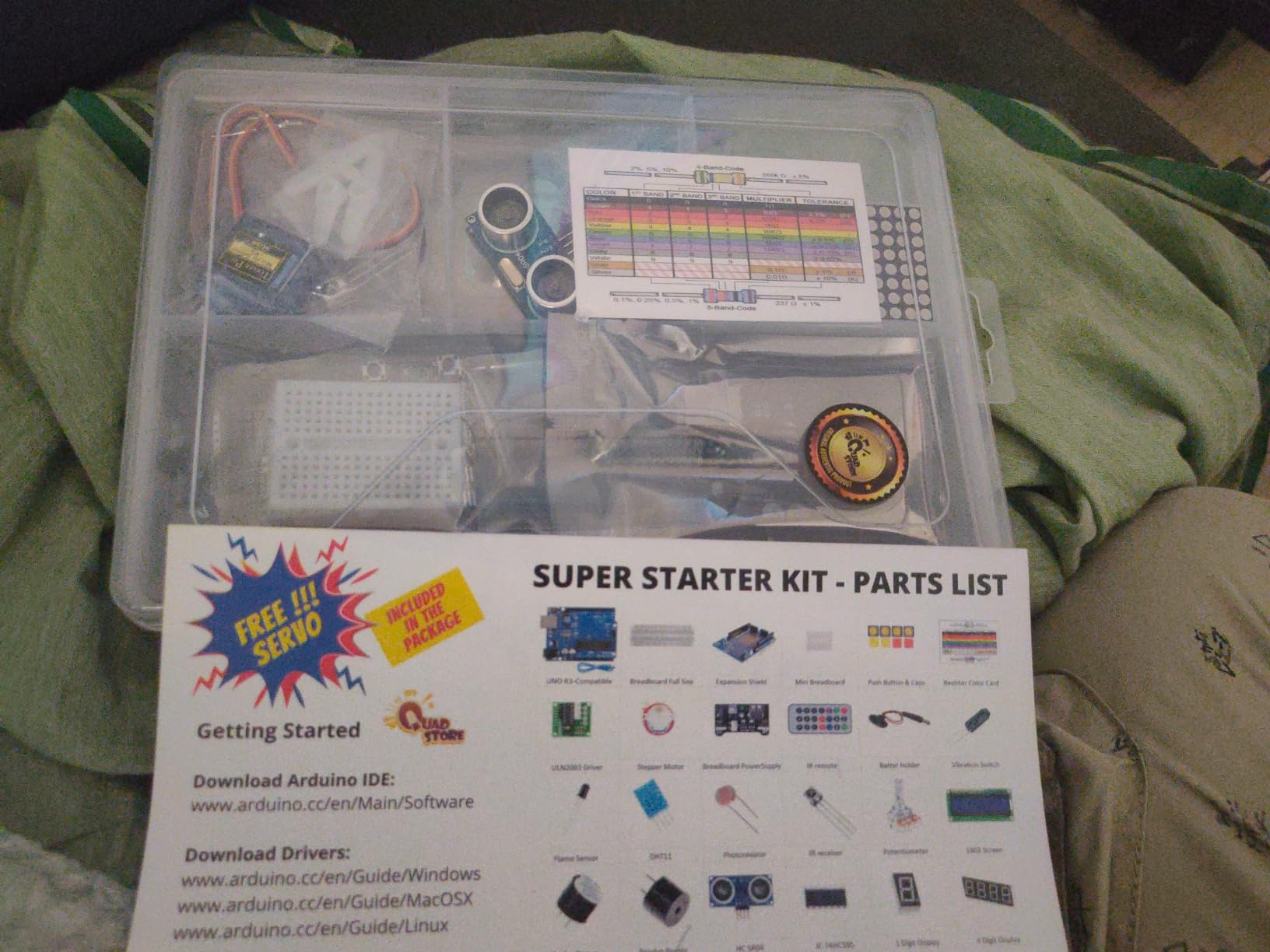 Quad Store Super Starter Kit for Uno R3 compatible with Arduino IDE ...