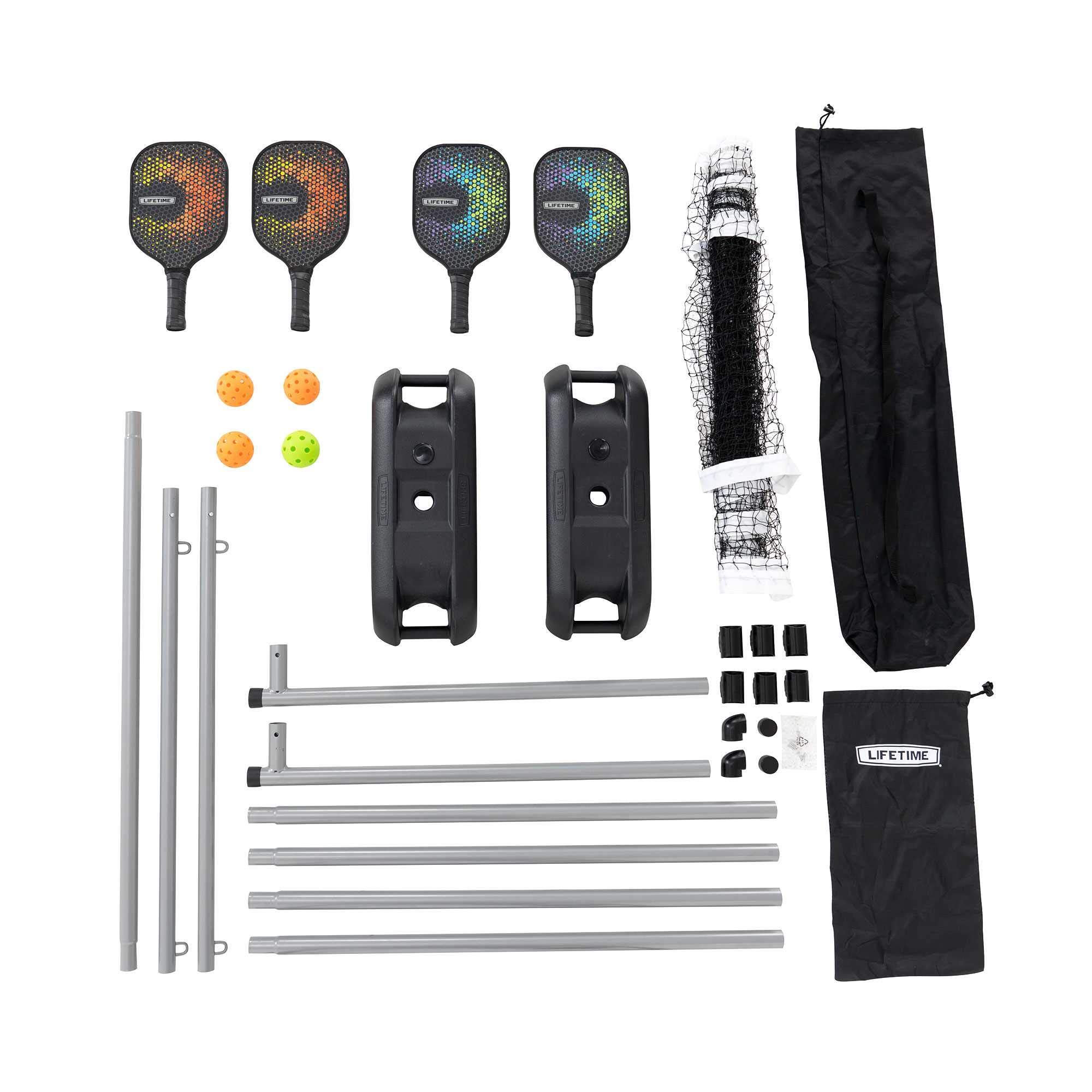 Buy Lifetime Pro Pickleball Set – Includes Pickleball Net, 4 Paddles, 3 ...