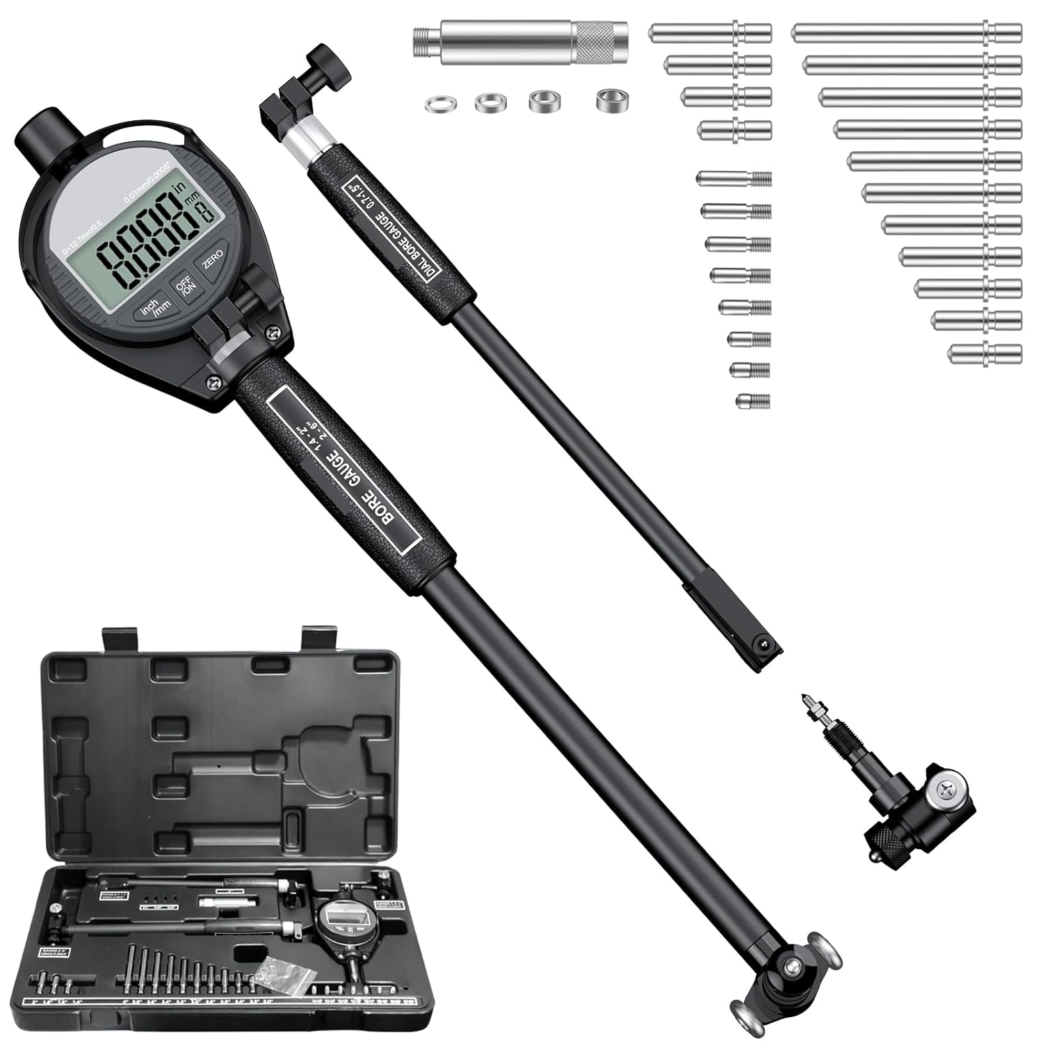 Amazon.com: Digital Dial Indicator Bore Gauge Set,LCD Digital Dial ...
