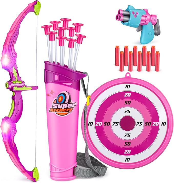 Amazon.com: OWNONE 1 Kids Bow and Arrow Set for Girls with 10 Suction ...