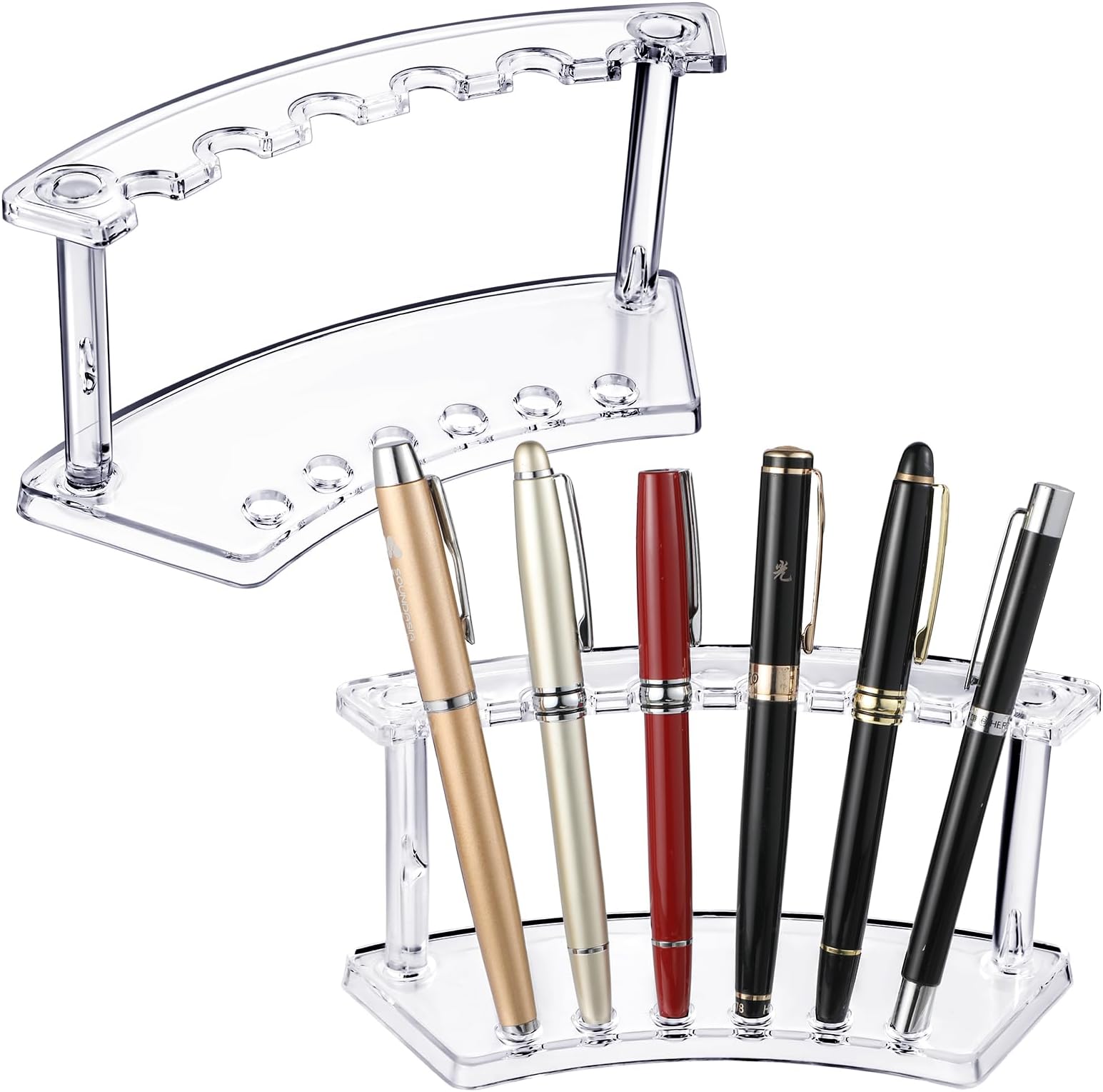 Amazon.com: MOLIGOU 6 Pcs Pen Display Stand, 6 Slots Plastic Pen Holder ...