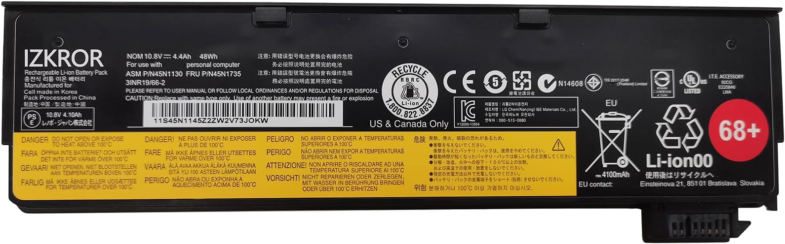 Amazon.com: HCSK 45N1127 New Laptop Battery Replacement for Lenovo ...