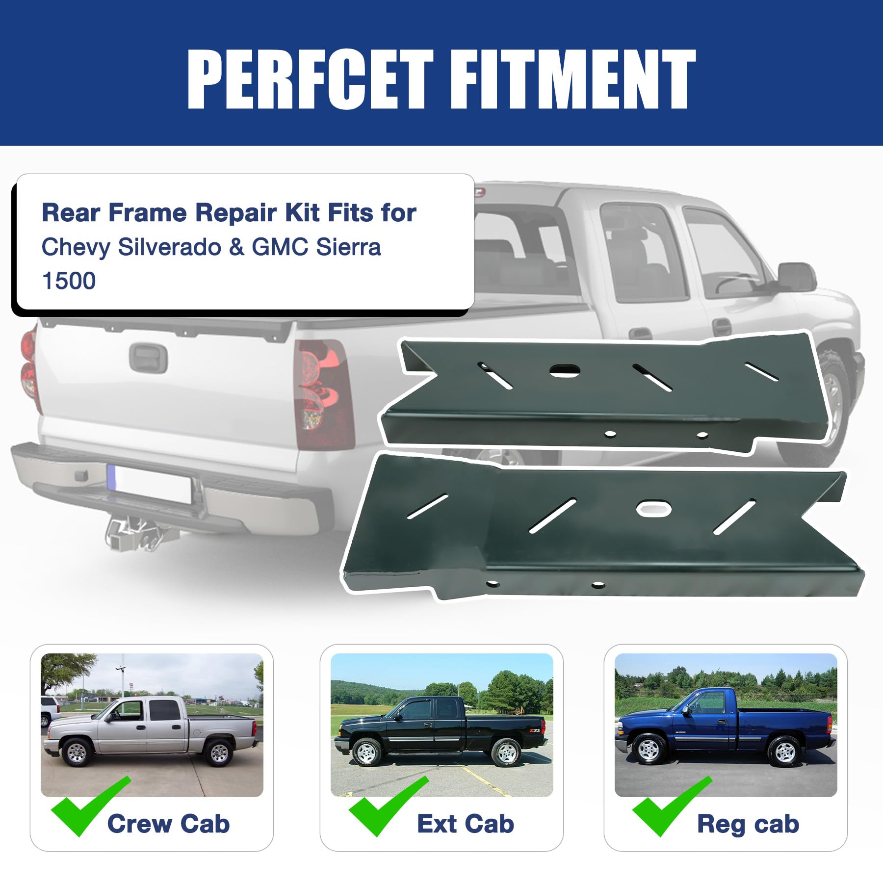 Silverado Sierra Rear Cross Bar Replacement Rear Frame Cross Bar Repair ...