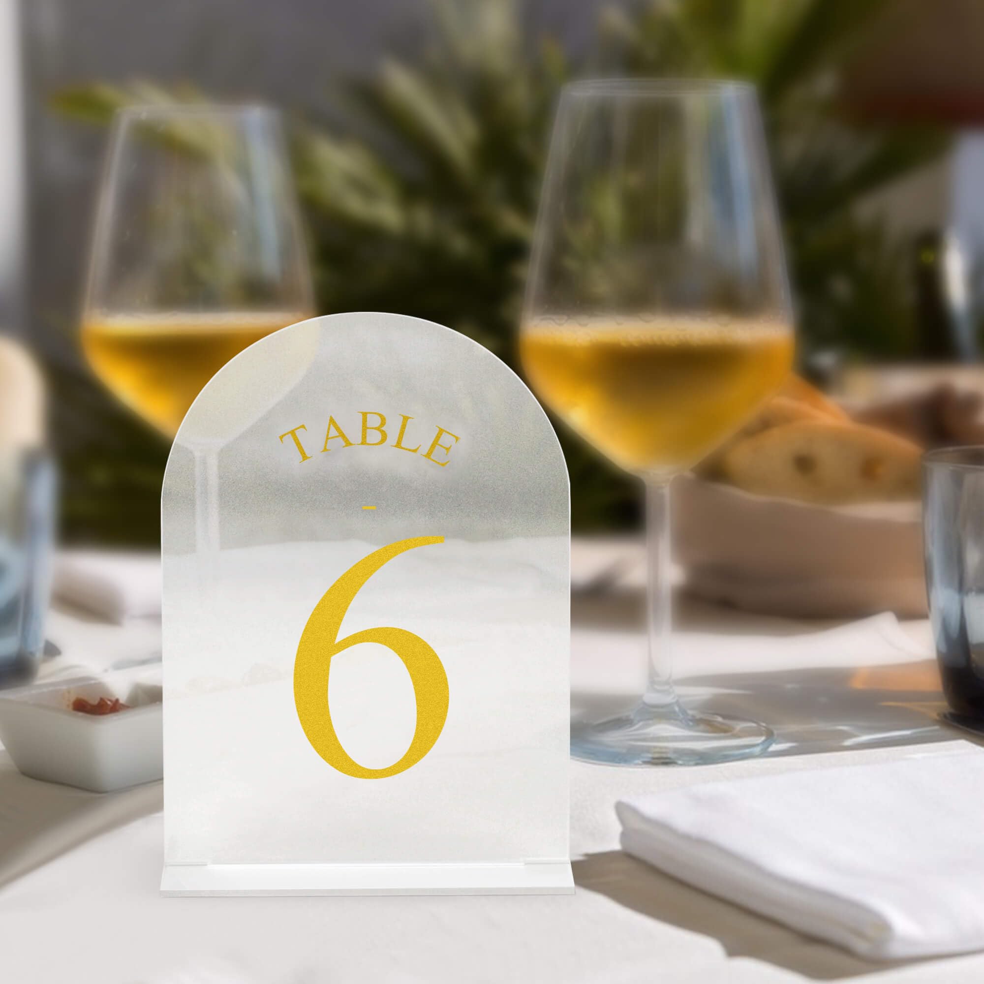 Snapklik.com : JOYIT Frosted Arch Wedding Table Numbers 1-30