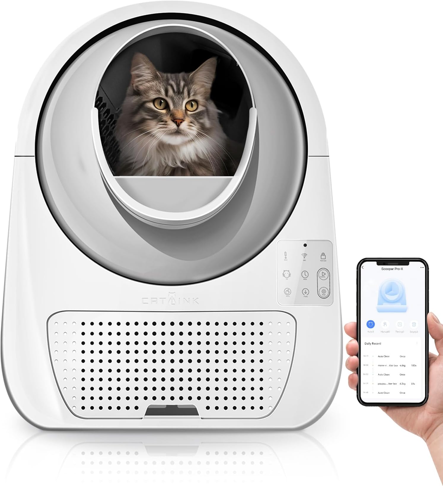 Amazon.com: CATLINK Self Cleaning Automatic Litter Box for Cats - Hands ...