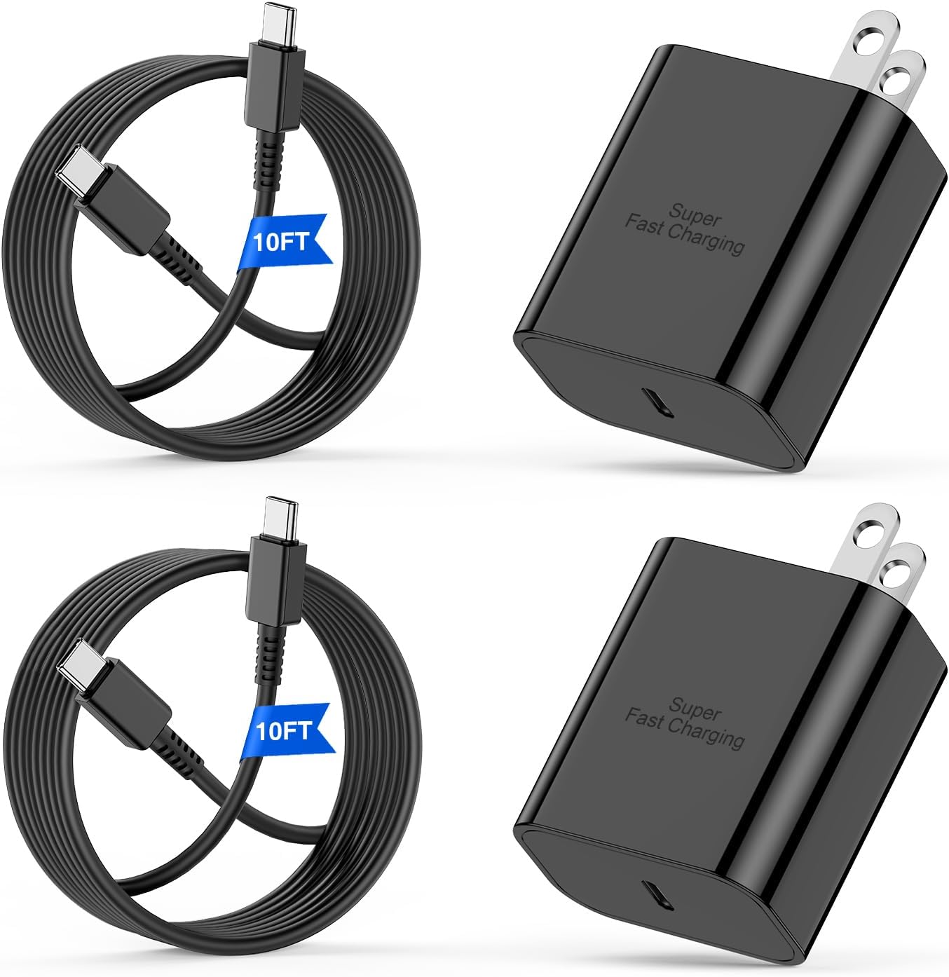 Amazon.com: 2Pack 45W Super Fast Charging Block with USB C to C Cable ...