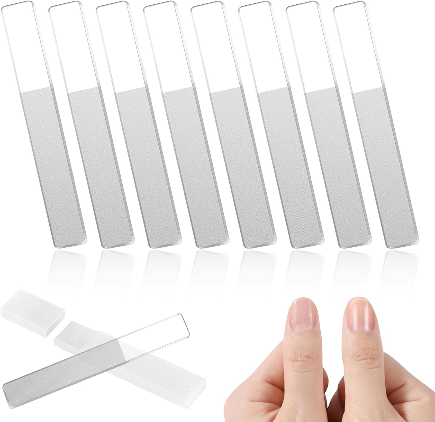Amazon.com : 8 Pcs Nano Nail File, Glass Nail File for Natural Nails ...