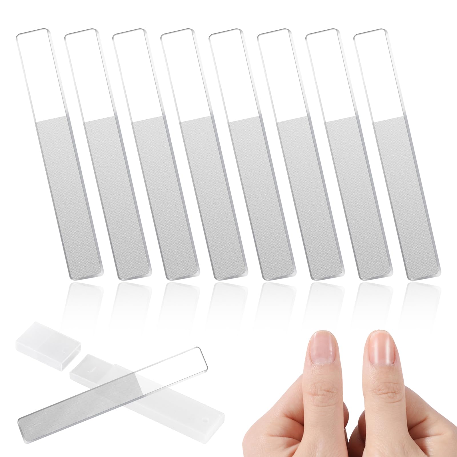 Amazon.com : 8 Pcs Nano Nail File, Glass Nail File for Natural Nails ...