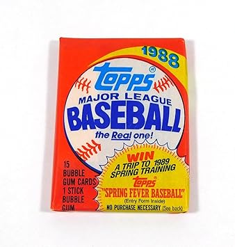 Amazon.com: 1988 Topps Baseball 15 Card Pack : Sports & Outdoors