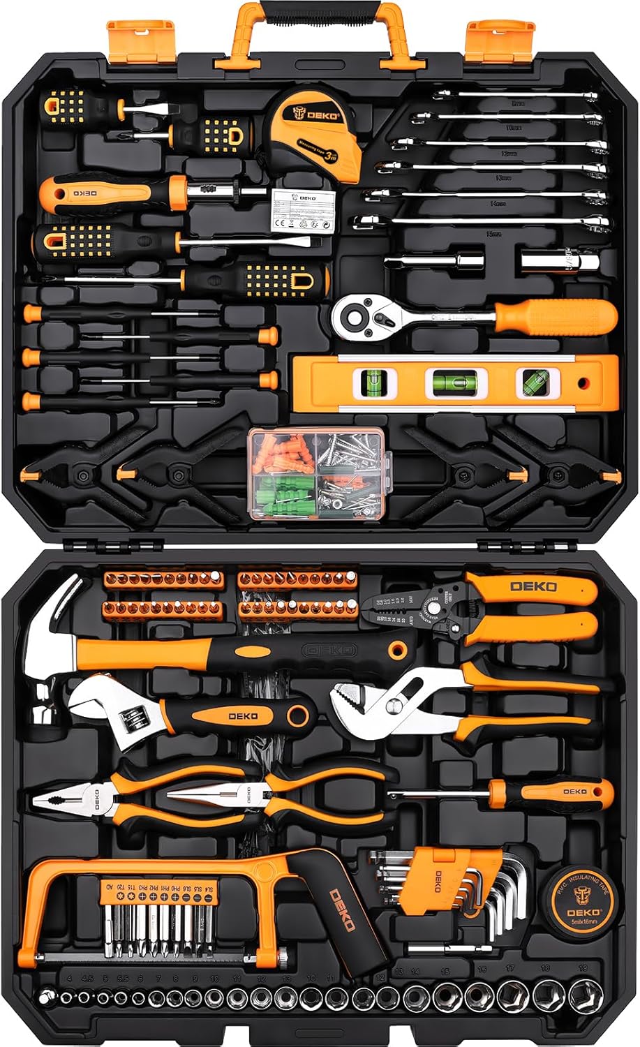 DEKO 228 Piece Socket Wrench Auto Repair Tool Combination Package Mixed ...