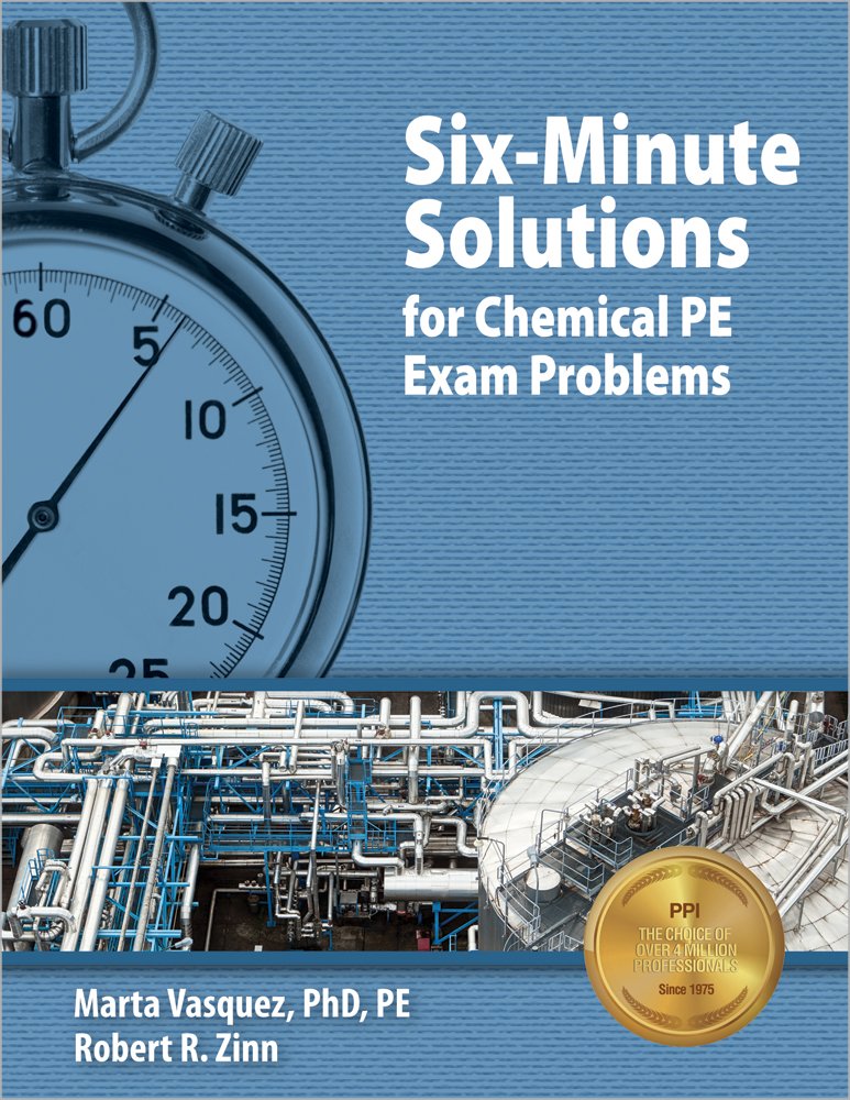 Amazon | Six-minute Solutions For Chemical PE Exam Problems | Vasquez ...
