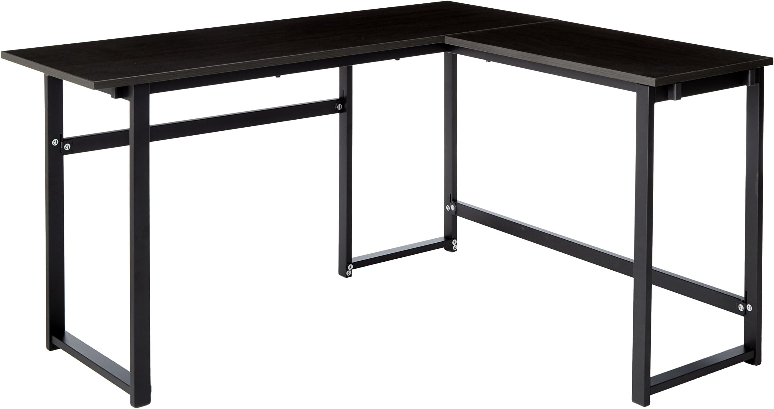 COSTWAY L-Shaped Computer Desk, Modern Large Corner Desk Writing Study ...
