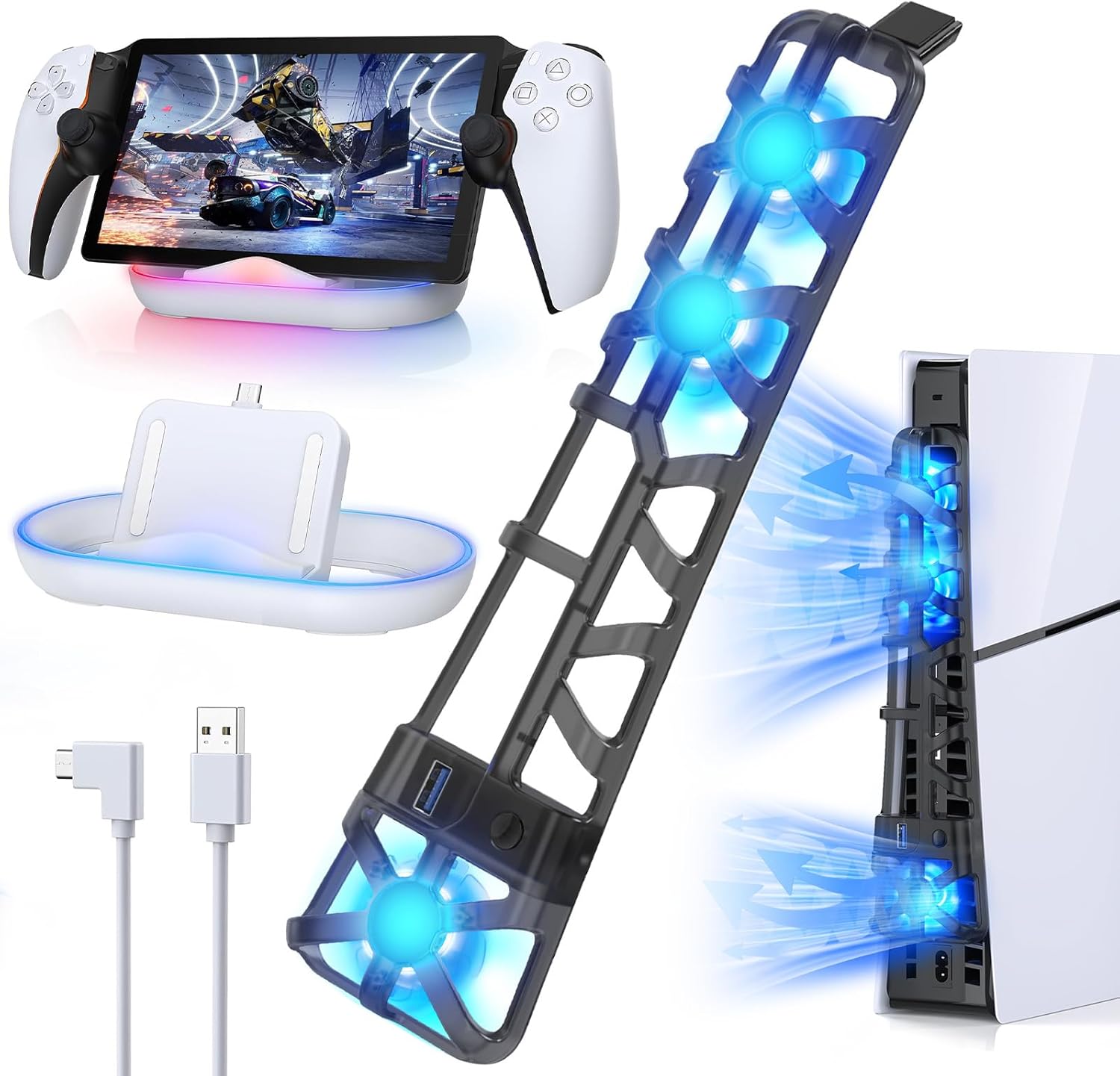 Amazon.com: RGB Charging Stand for PS Portal with 14 Light Modes & Type ...