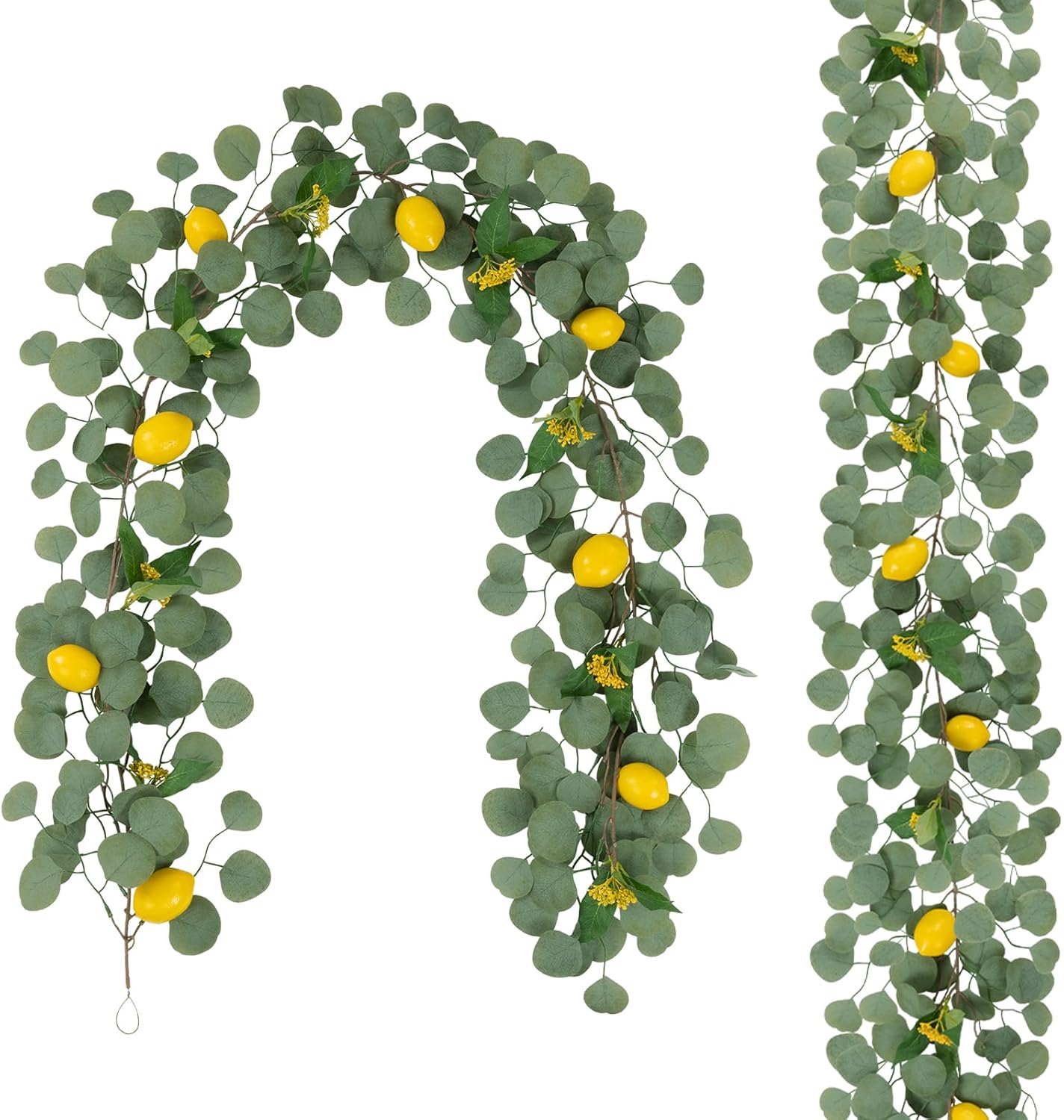 Amazon.com: U'Artlines 2Pcs Total 12.6 Ft Artificial Lemon Garland ...