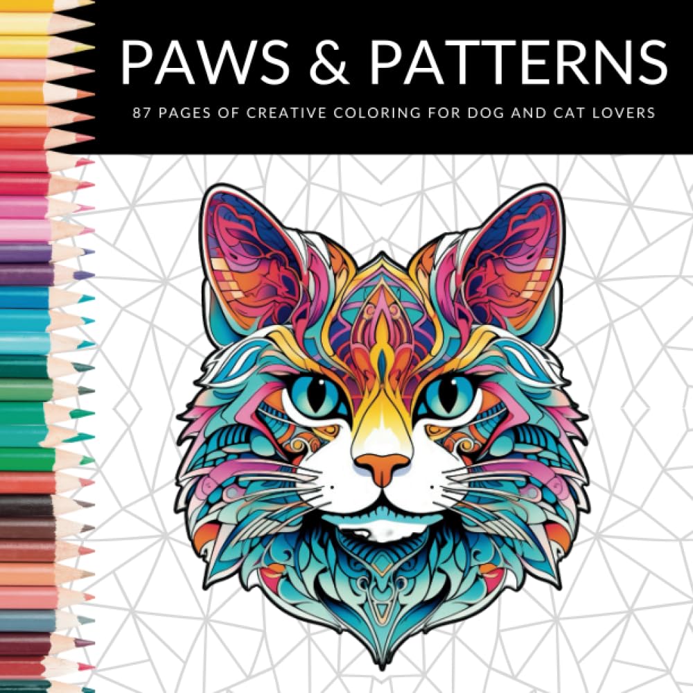 Amazon.com: Paws & Patterns: 87 Pages of Creative Coloring for Dog and ...