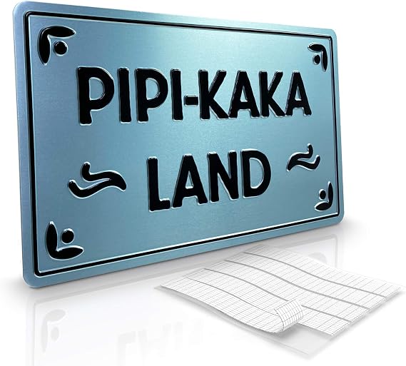 Wunderschne Pipi Kaka Land Schild Ebenbild