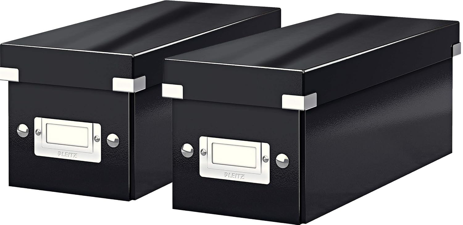 Leitz Click and Store 60410001 Archive Box for CDs Grey Cardboard ...