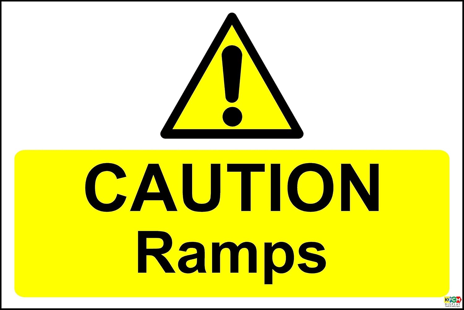 Caution Ramps Sign - 1.2mm Rigid Plastic 300mm x 200mm : Amazon.co.uk ...