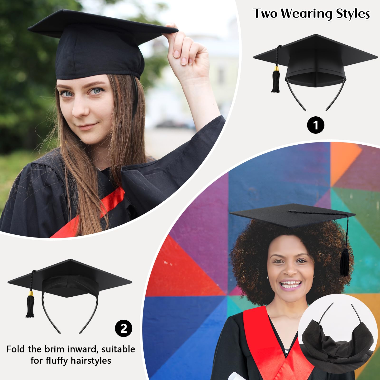 Snapklik.com : UQM 2 Pack Graduation Cap Headband Insert - Secures Cap ...