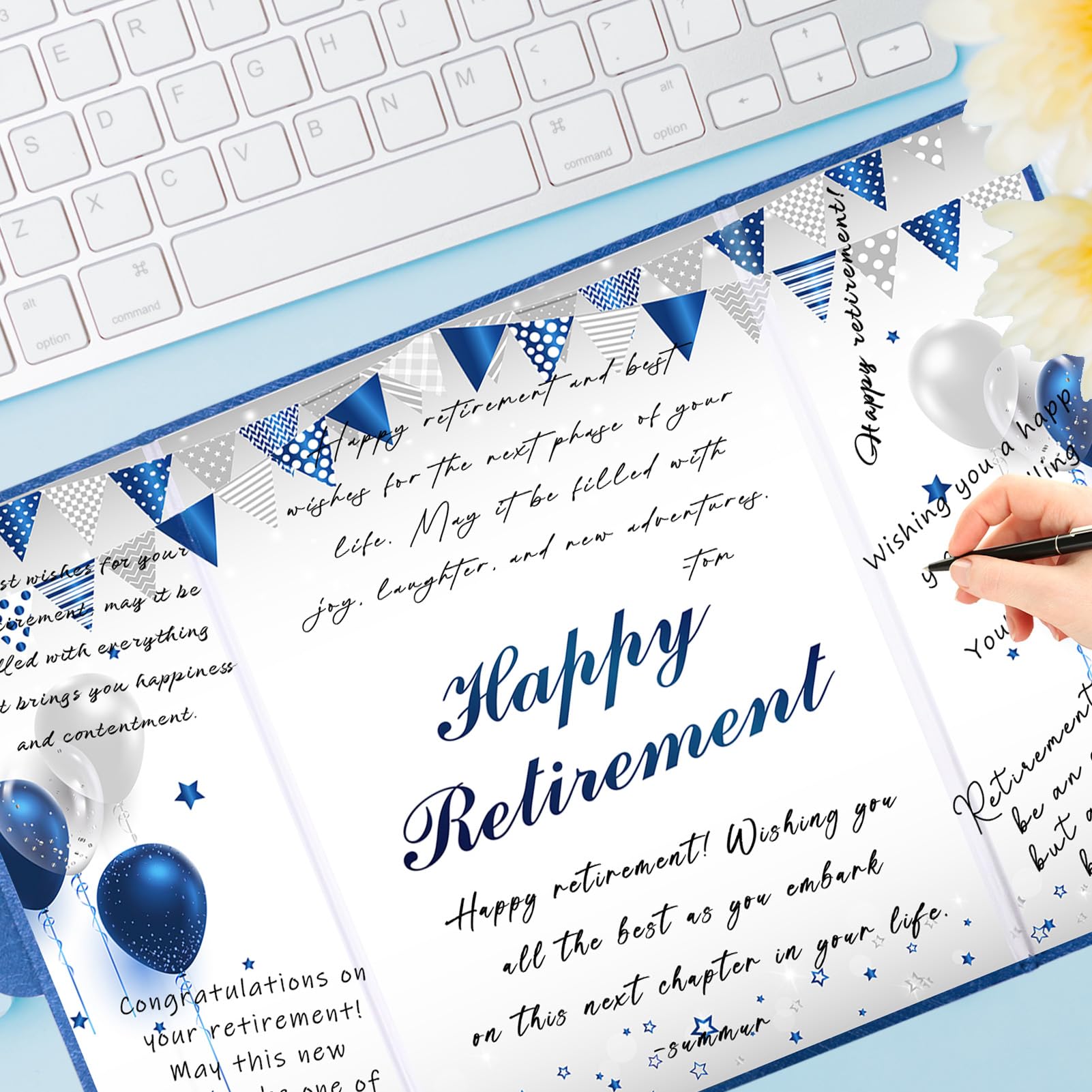 Snapklik.com : Retirement Party Decorations, Blue Silver Retirement ...