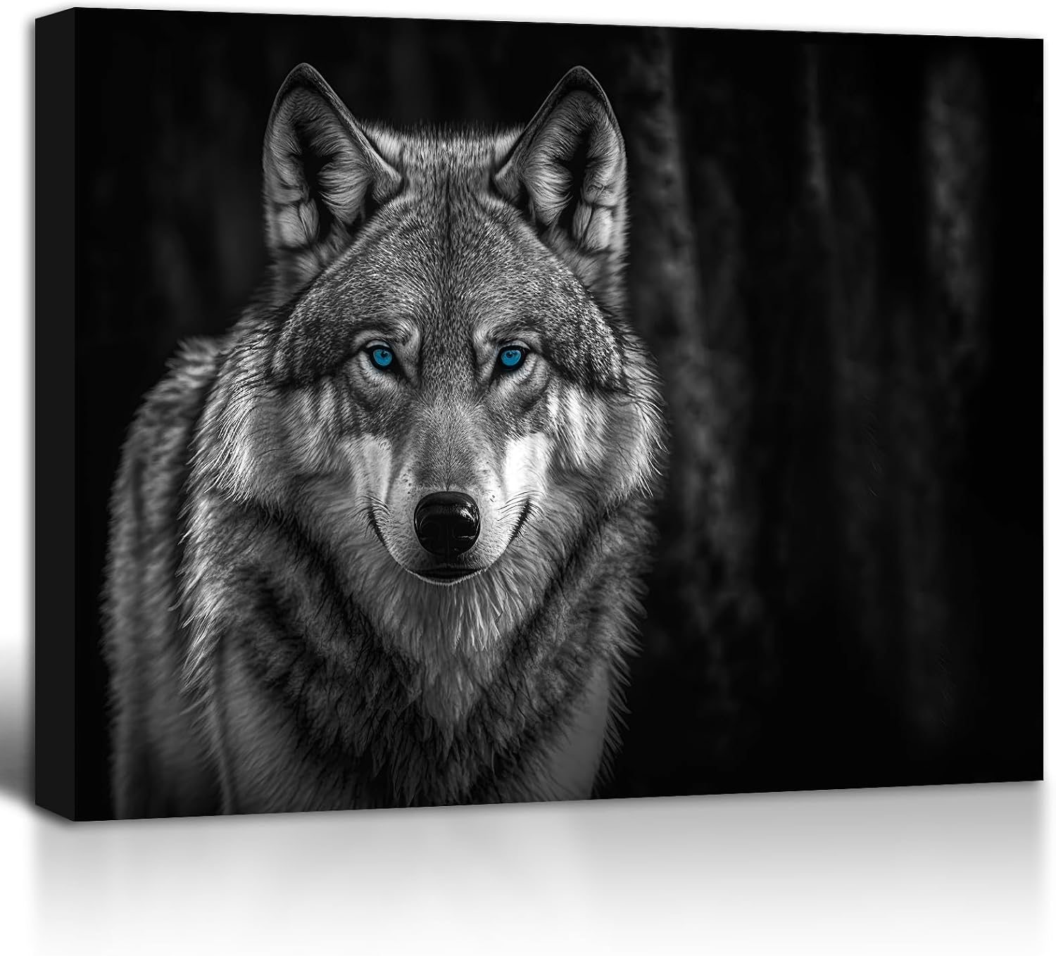 Amazon.com: Wolf Wall Art Black and White Animals Wall Decor Wild Wolf ...