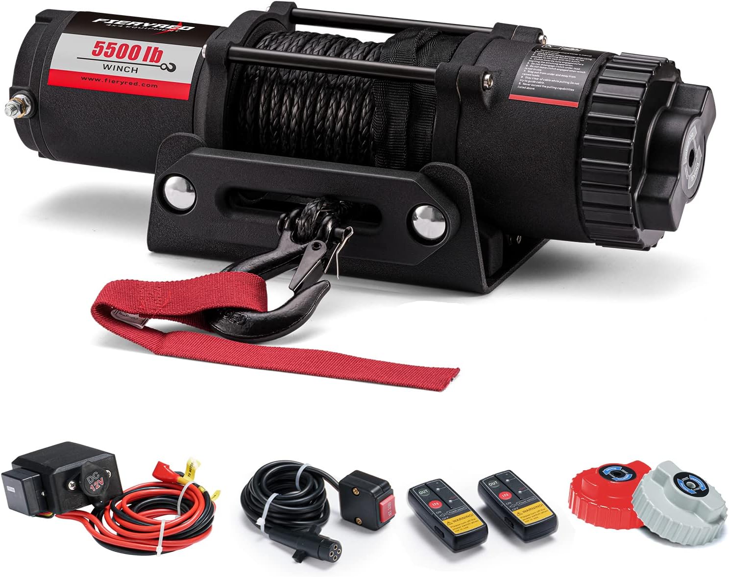 Amazon.com: HFT BADLAND Badland Winch ZXR 5000 Lb. UTV/Powersport 12v ...