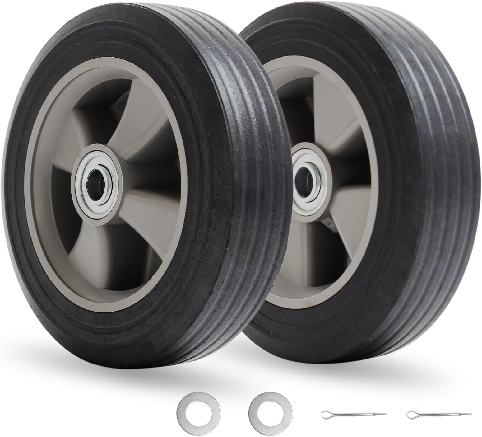 Amazon.com: NK Troy Safety WFF8 Heavy Duty 8-Inch Solid Rubber Flat ...