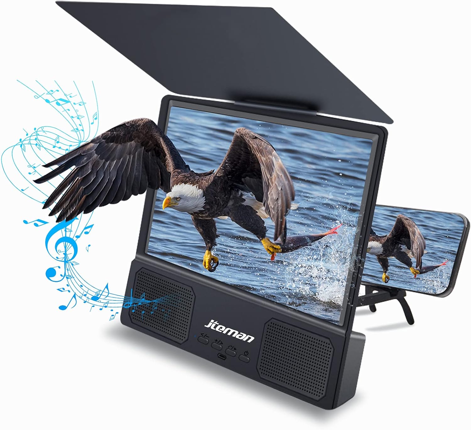 Amazon.com: JTEMAN 5-in-1 Bluetooth Spearker 3D HD Mobile Phone Screen ...