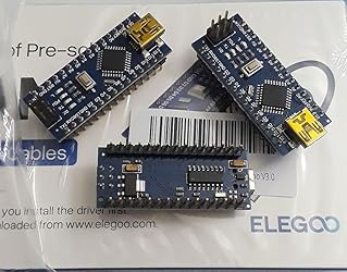 Amazon.com: ELEGOO Pre-soldered Nano Board CH 340/ATmega+328P with USB Cable Compatible with ...