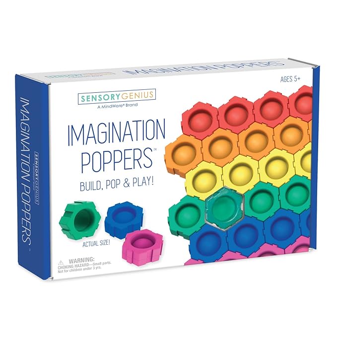 Amazon.com: MindWare Sensory Genius Imagination Poppers — Fun Fidget ...
