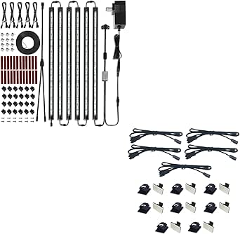 Litever Motion Activated LED Safe Lighting Kit + Extra Extension Cables ...