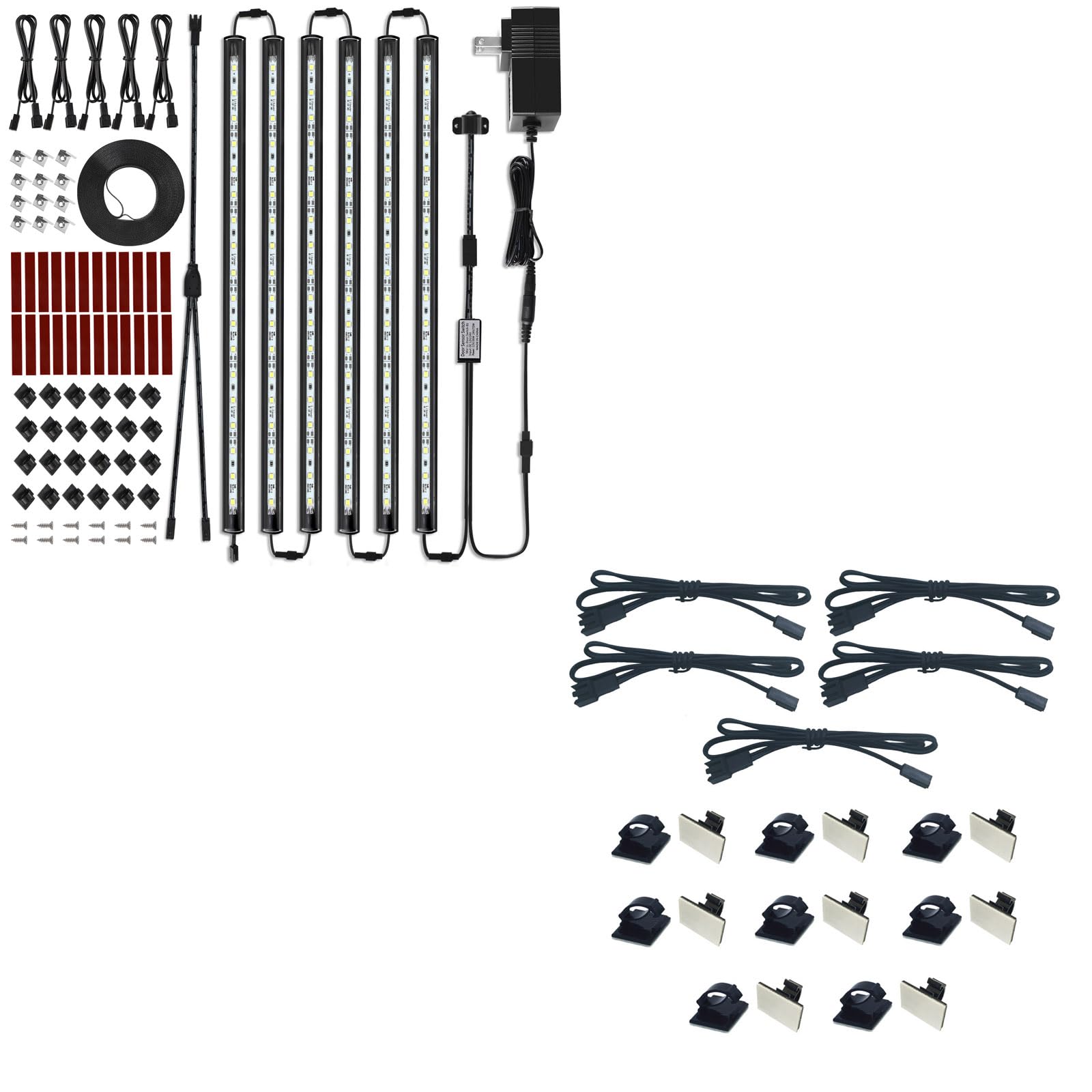 Litever Motion Activated LED Safe Lighting Kit + Extra Extension Cables ...