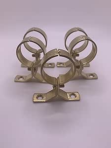 Pressed Brass Screw on Pipe Clips Pack of 5 - TNJ Pipe Clips (28mm ...